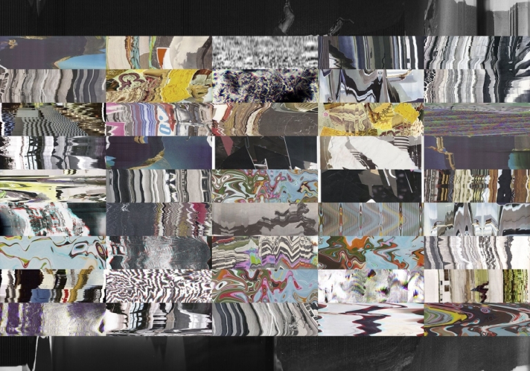 45张高分辨率故障艺术扭曲抽象纹理图片素材合辑 Distorted Paper Texture - 摄视觉